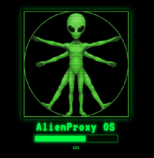 AlienProxy OS Loading Screen – A Retro-Terminal with CRT Artifacts – j ...